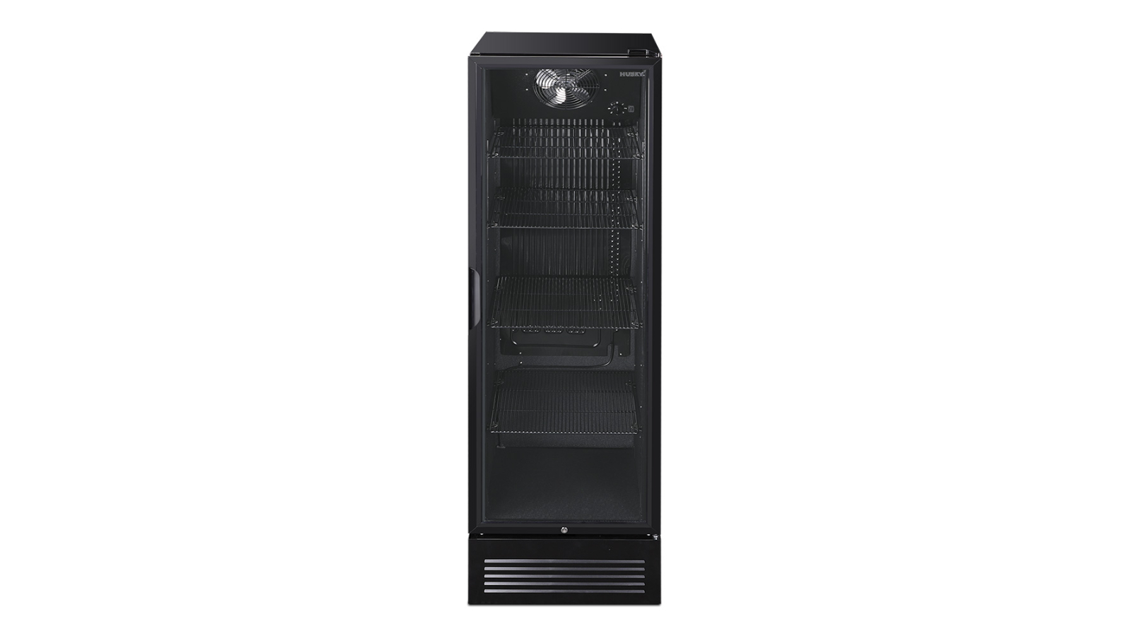 Husky 435L Single Door Home Bar Drinks Chiller - Black | Harvey Norman