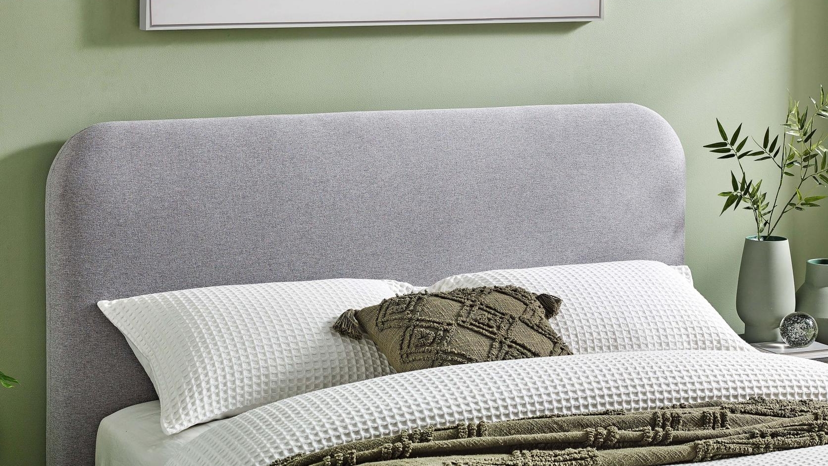Barney Grey Bed - Double | Harvey Norman
