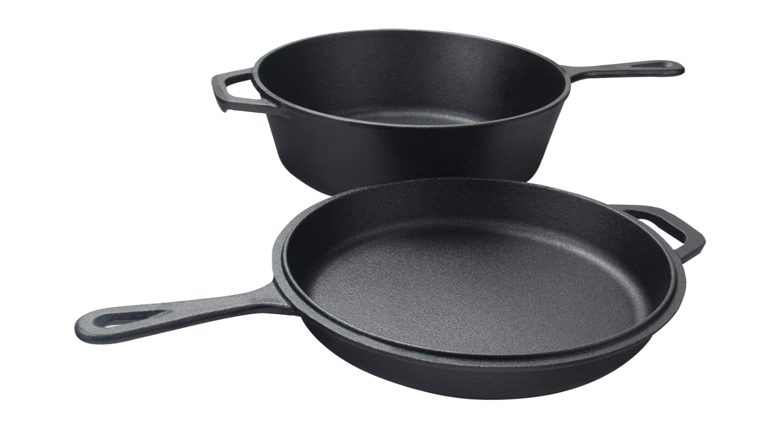Wildtrak 26.5cm Cast Iron Combo Cooker Camp Over/Frying Pan Set - Black ...
