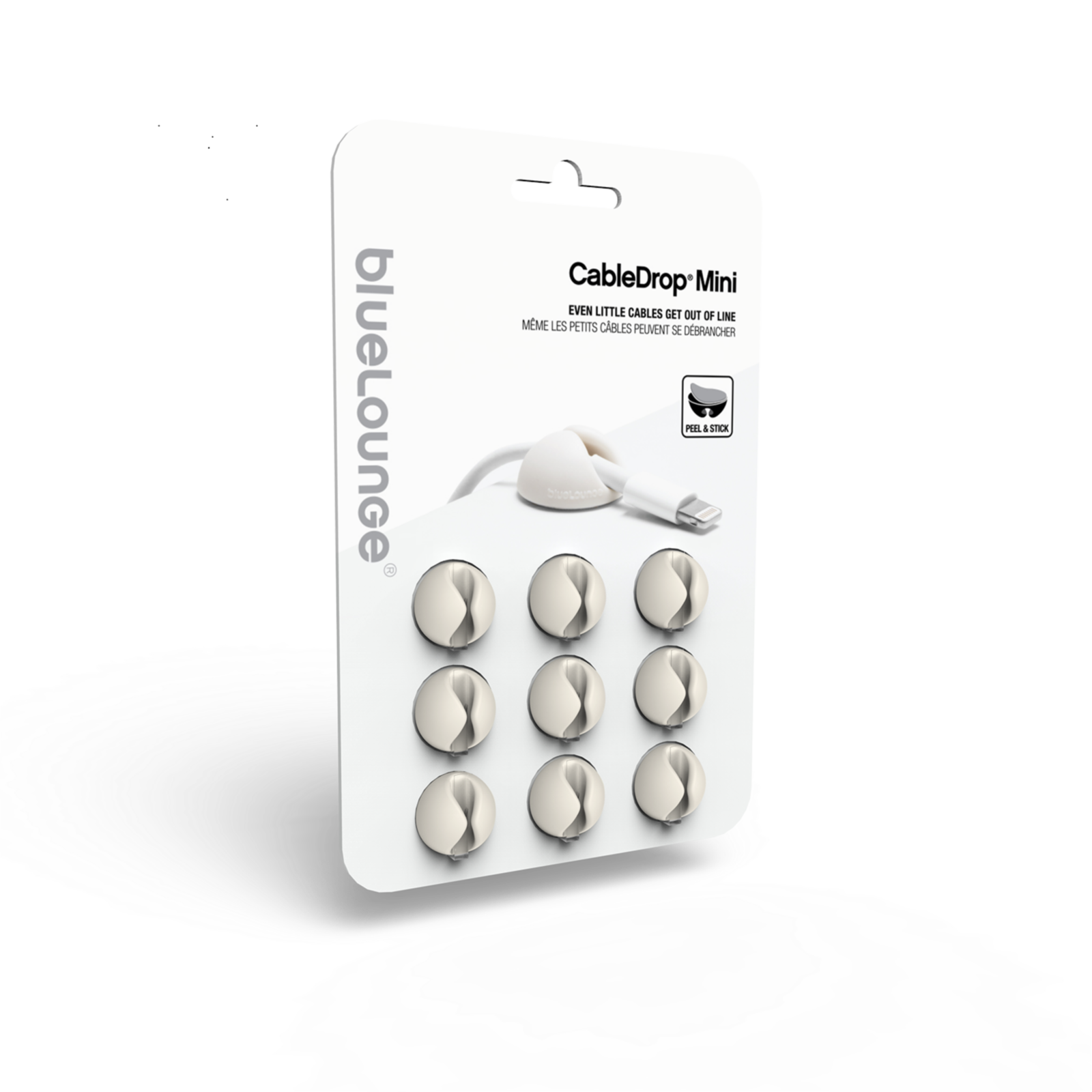 Bluelounge CableDrop Mini Cable Management - White | Harvey Norman