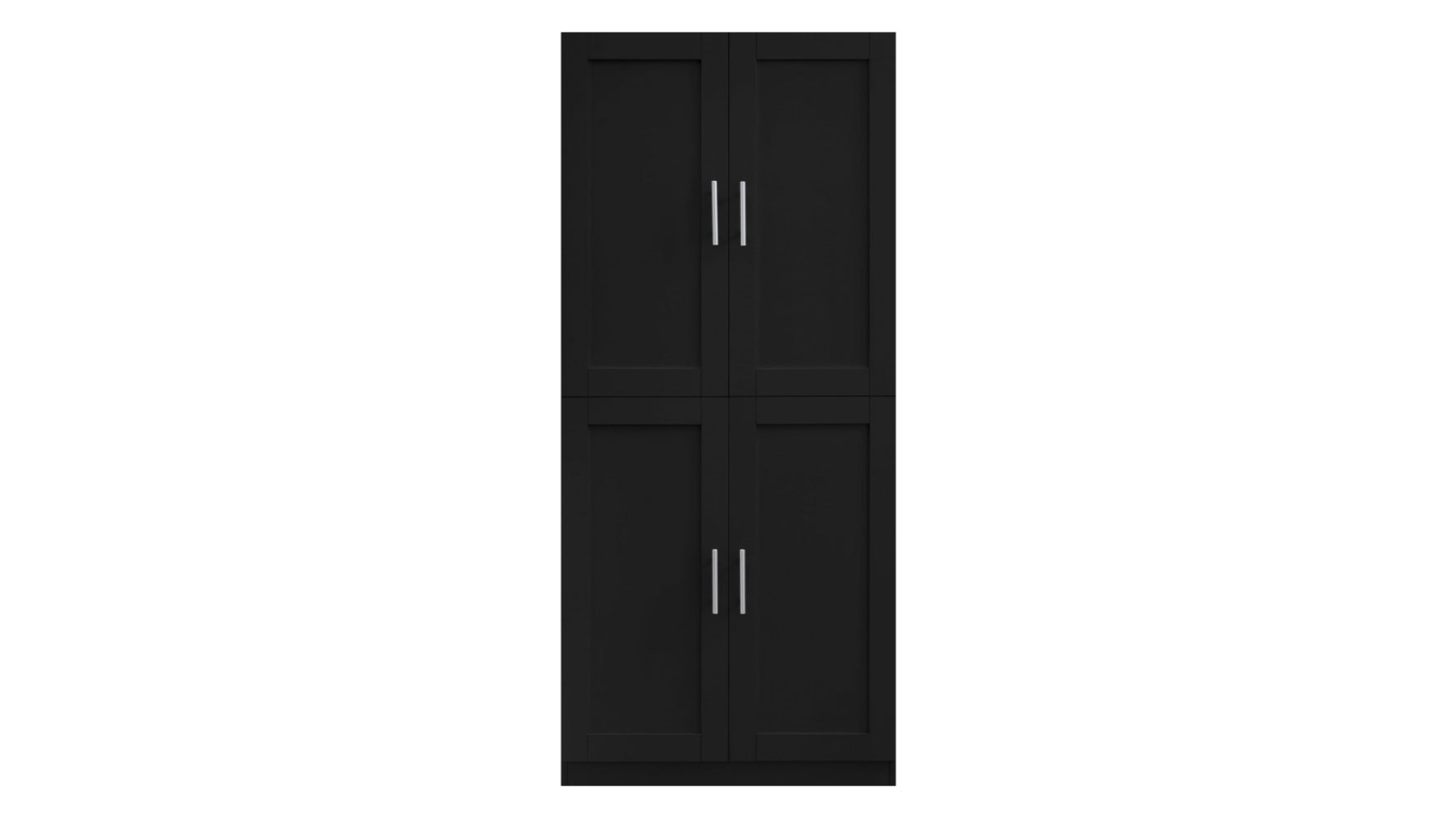 Design Square 6-Tier Caddo 4-Doors Split Tall Cupboard Cabinet - Black ...