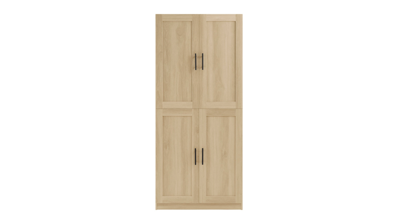 Design Square 6-Tier Caddo 4-Doors Split Tall Cupboard Cabinet - Oak ...