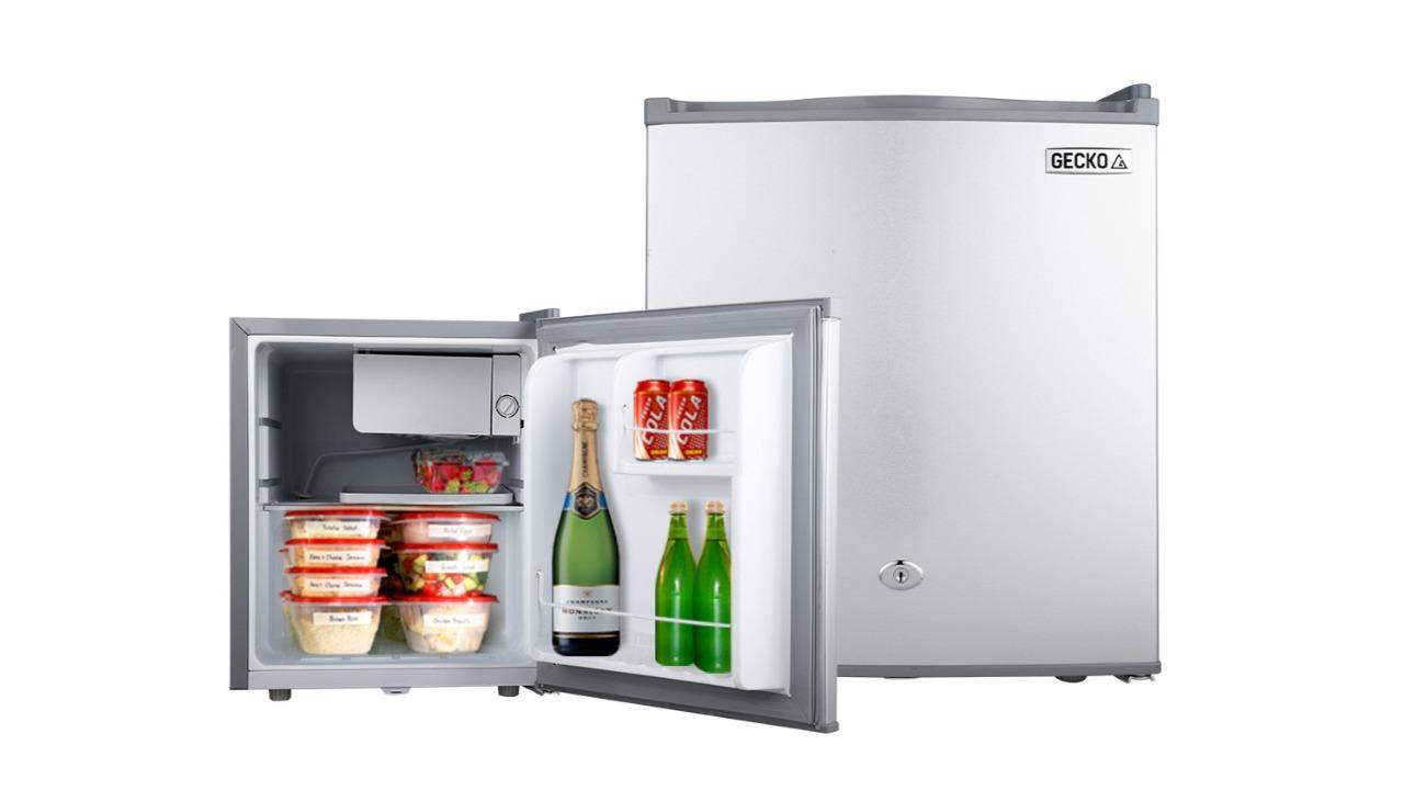 Gecko 57 Litre Portable Upright Refrigerator - Silver | Harvey Norman