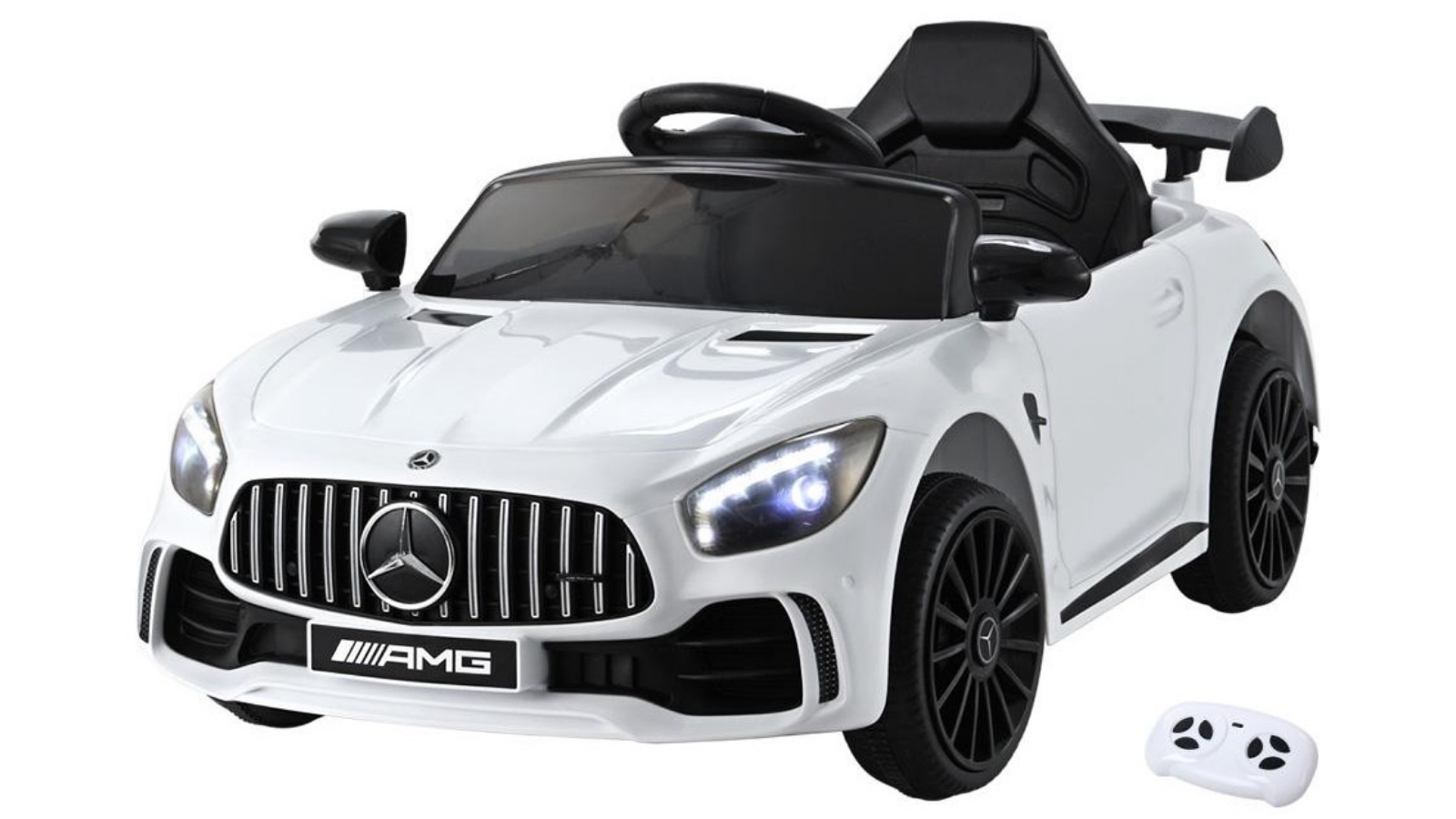 Mercedes-Benz Ride On Kids Electric Toy Cars 12V AMG GTR - White | Harvey Norman