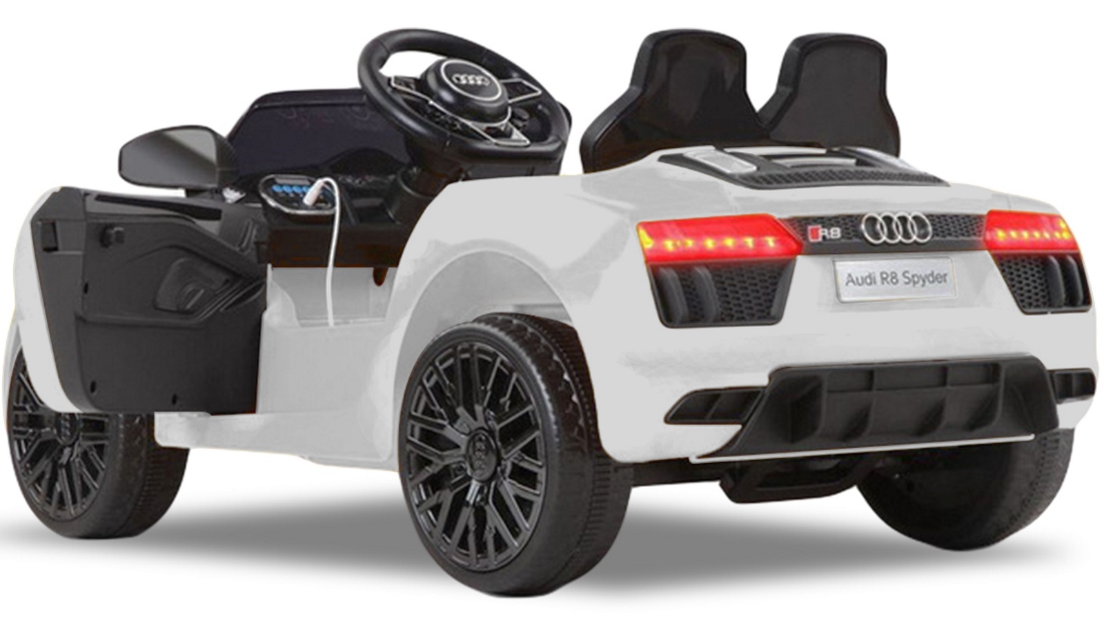R8 Spyder Audi Electric RideOn Car - White | Harvey Norman