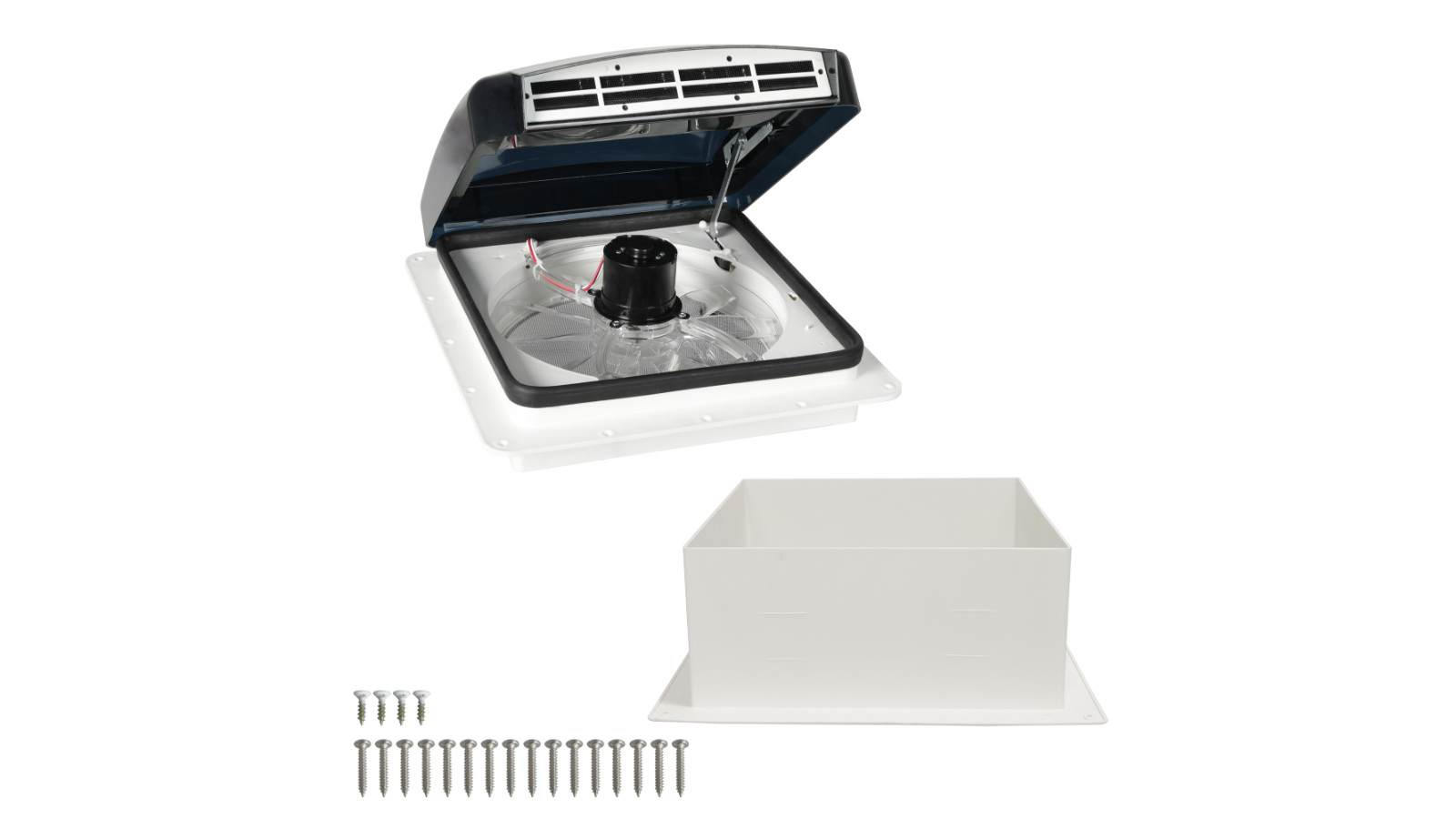 Manan 12V Shower Kitchen Roof Hatch Caravan Air Vent with Fan | Harvey ...