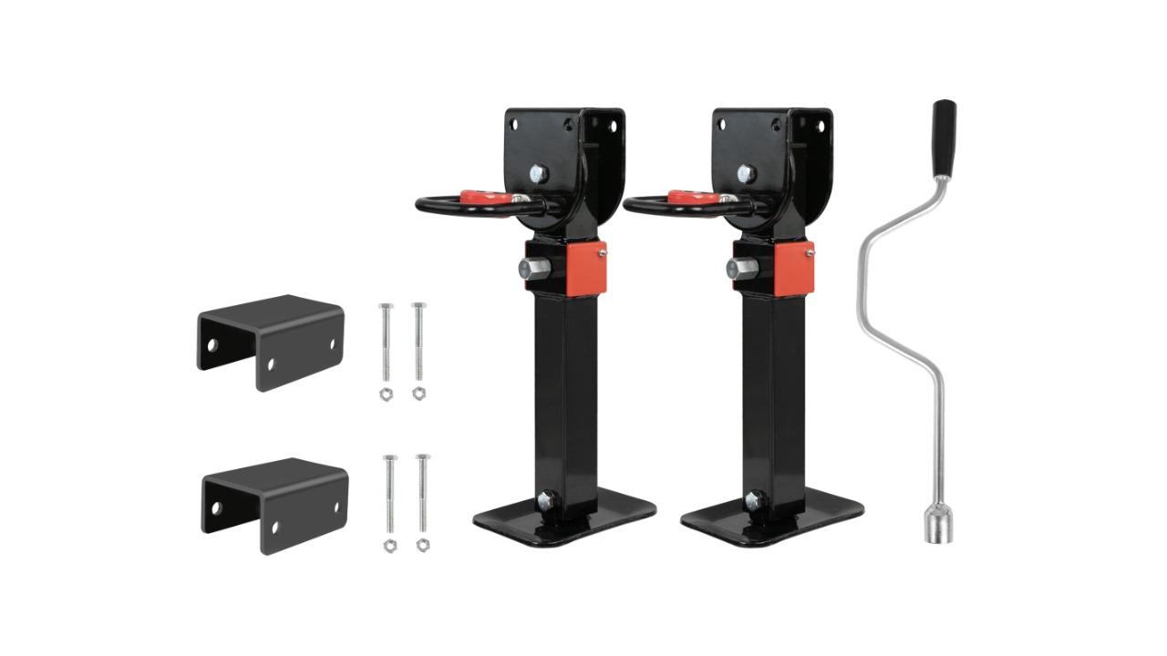 Manan 2 Piece 41 - 54.5cm Caravan Trailer Steel Steady Leg - Black ...