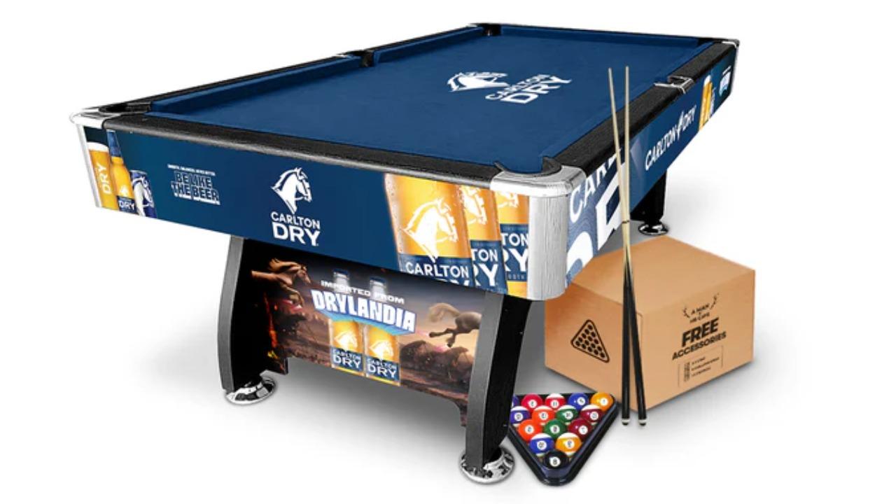 A Man and His Cave 7ft Carlton Dry Snooker Billiard Table | Harvey Norman
