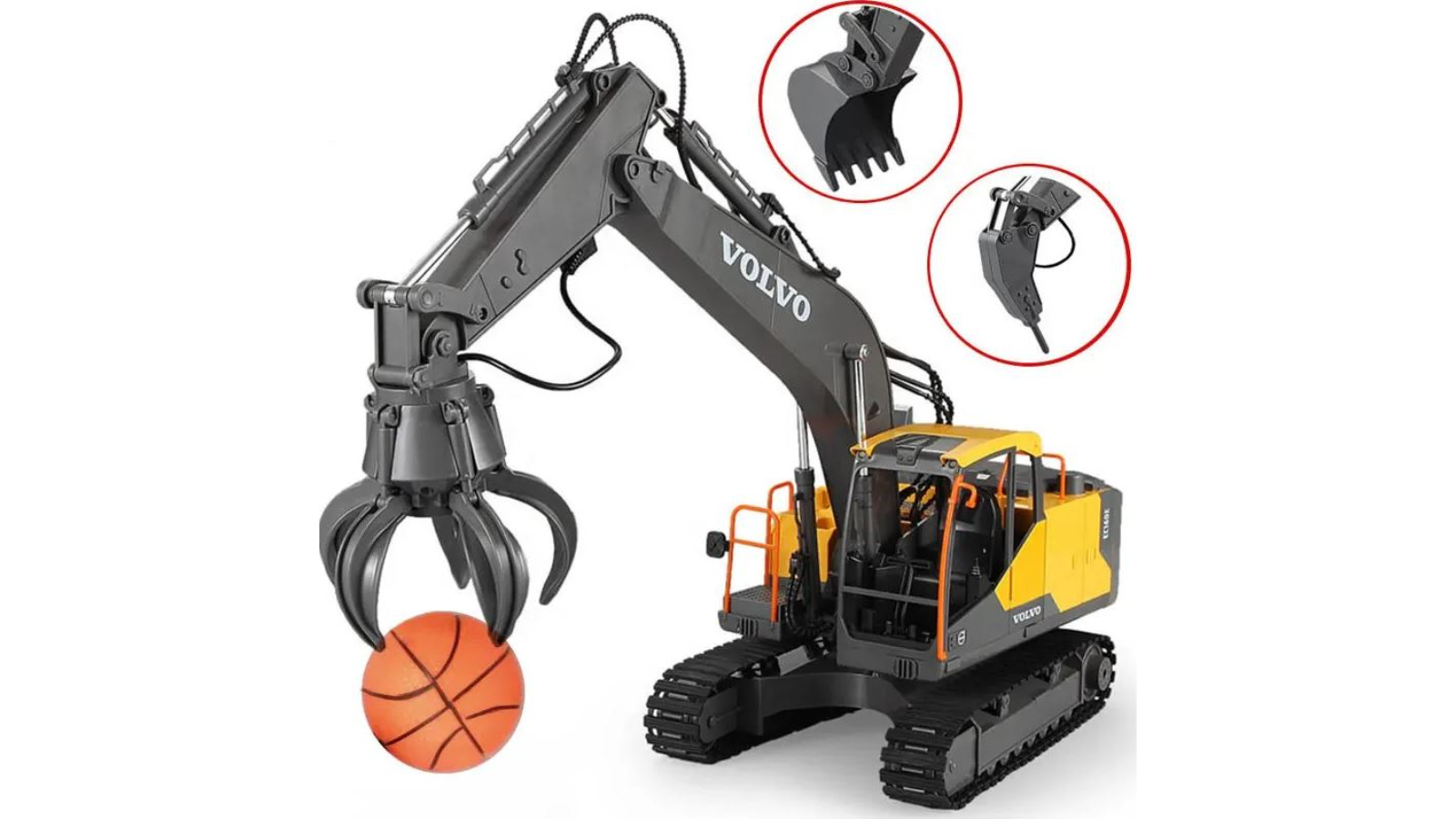 Double E Remote Control Volvo Crawler Excavator 3-Type Engineer Vehicle ...
