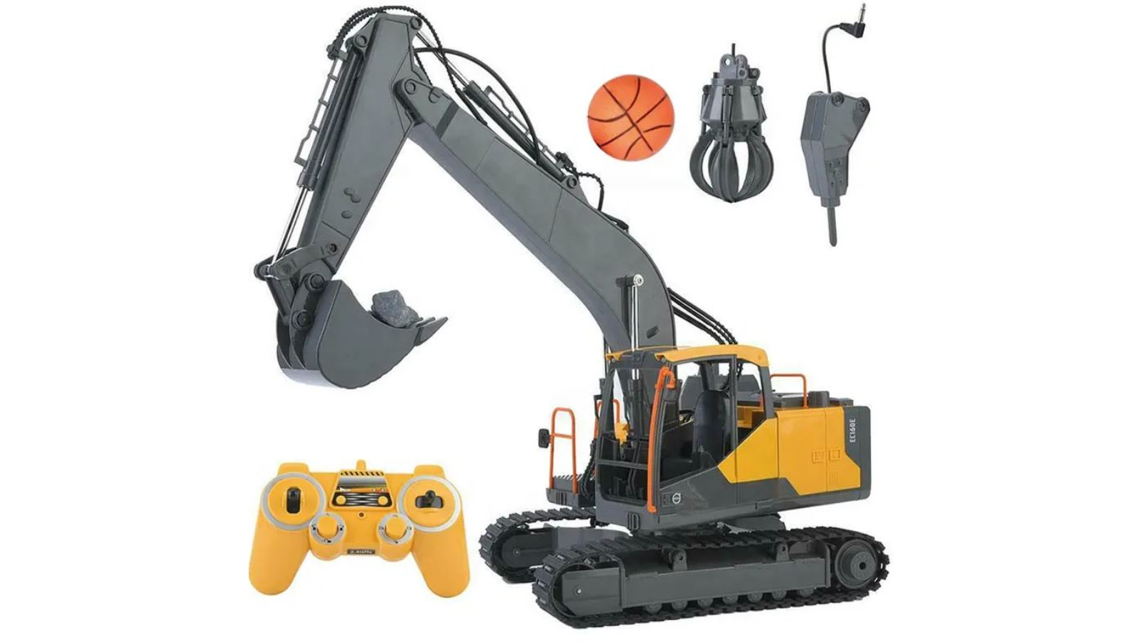 Double E Remote Control Volvo Crawler Excavator 3-Type Engineer Vehicle ...