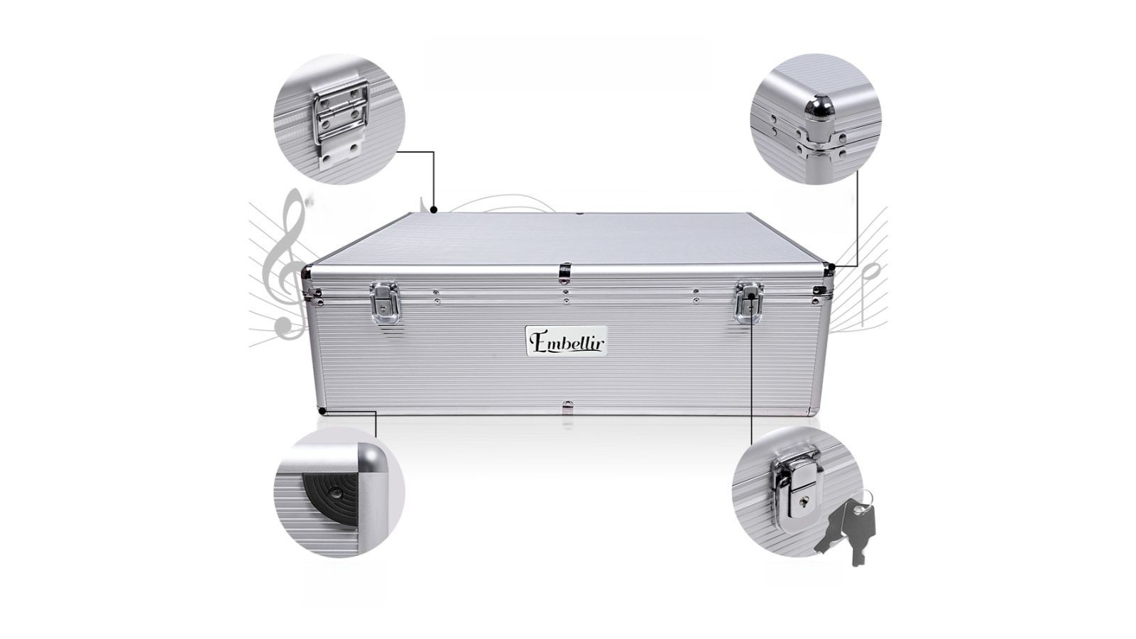 Embellir CD Storage 1000 Discs Aluminium Case DVD Folders | Harvey Norman