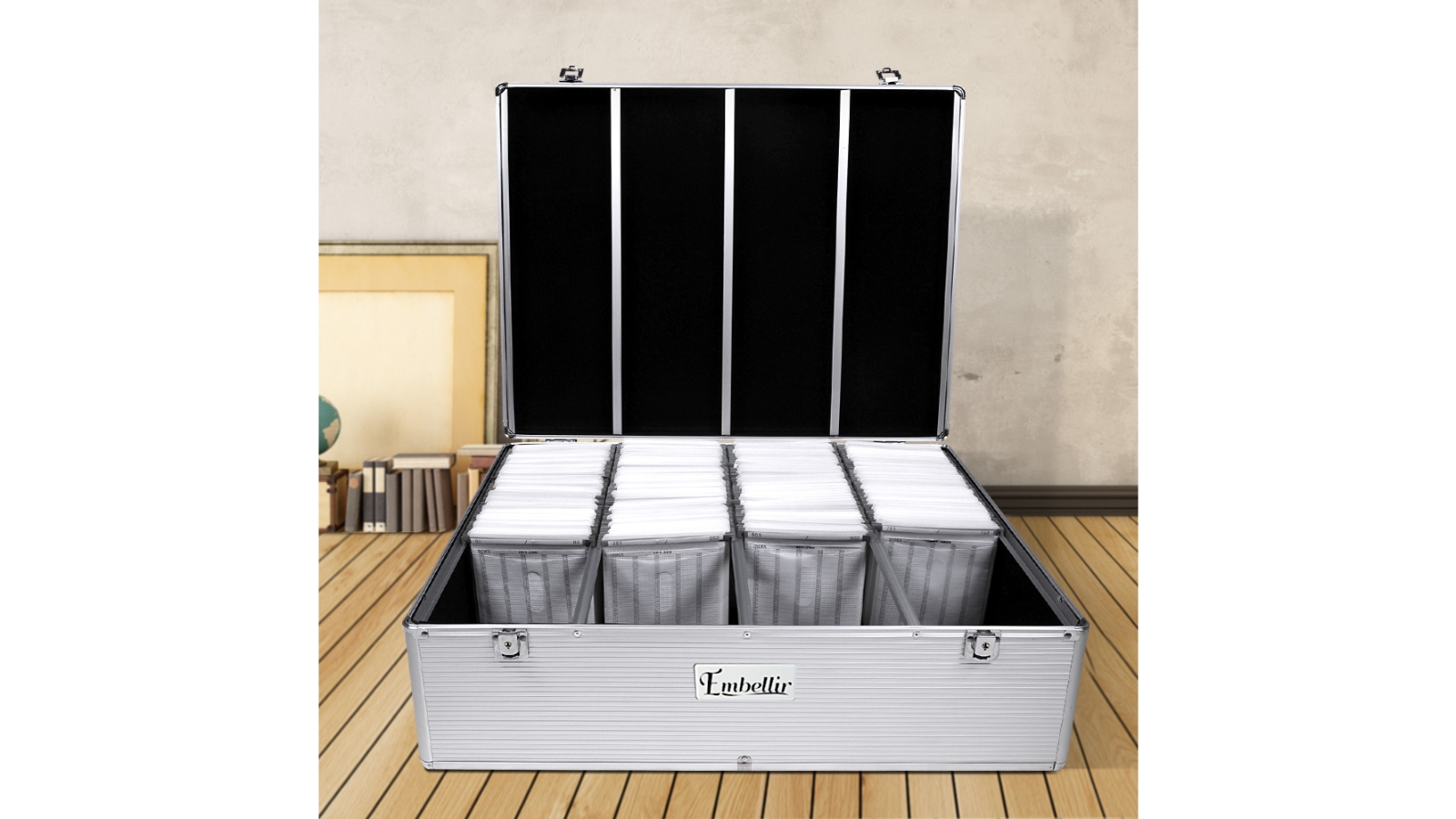 Embellir CD Storage 1000 Discs Aluminium Case DVD Folders | Harvey Norman