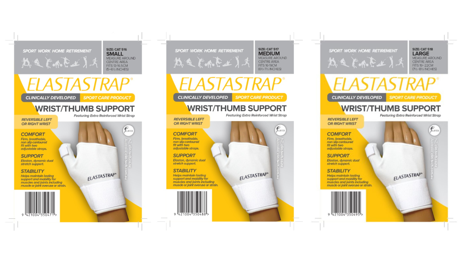Elastastrap Compression Wrist and Thumb Strap Braces and Support ...