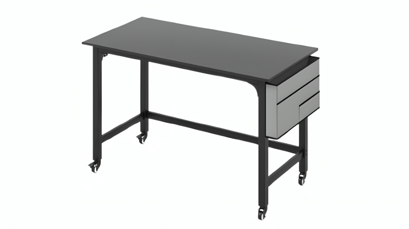 Costway 1.2metre Mobile Workstation Desk with Bag Side Hook - Black ...
