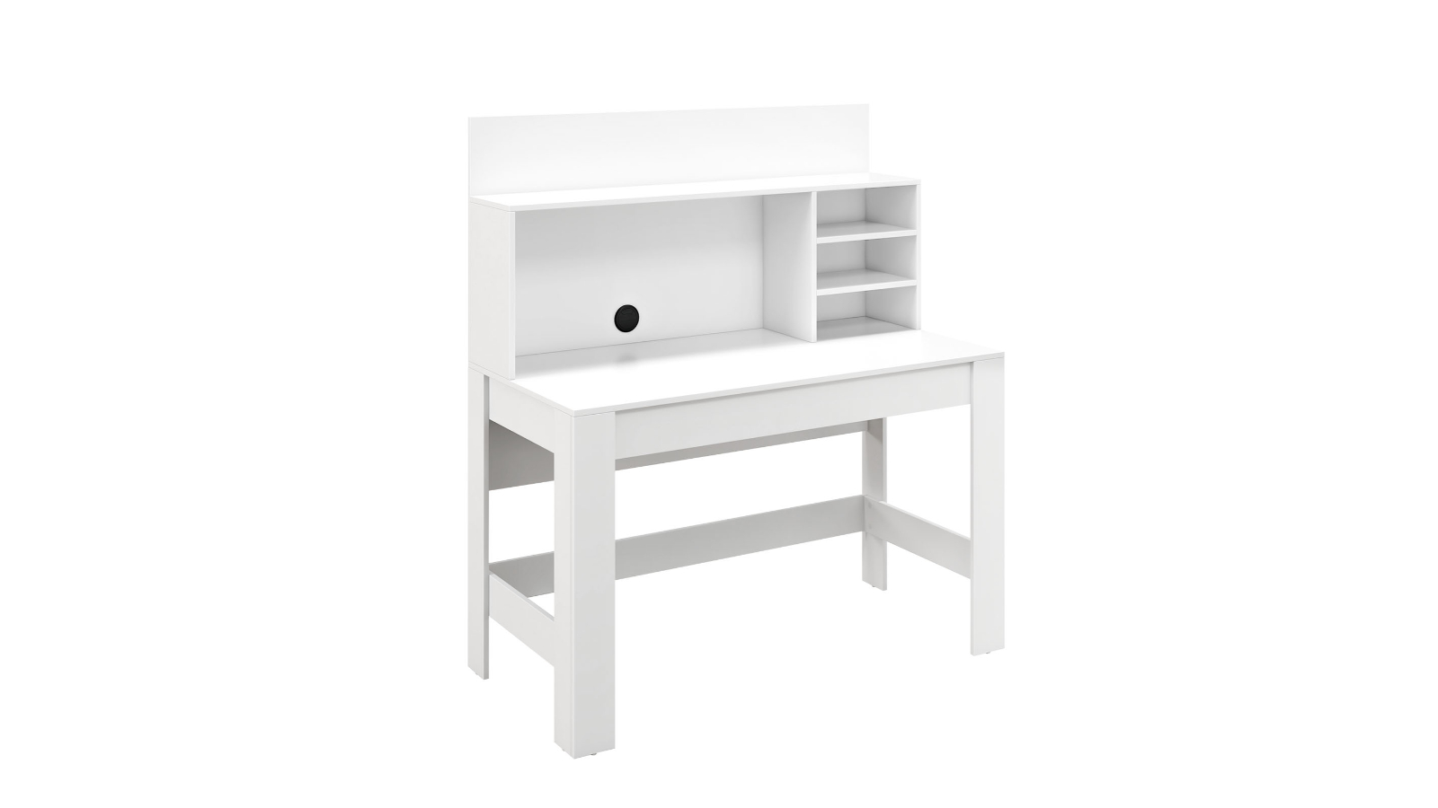 Costway Computer Desk with Bookshelf and Cable Management - 120cm ...