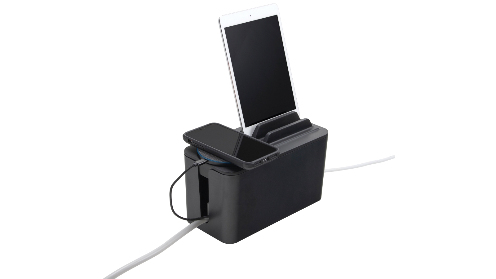 Bluelounge Cablebox Mini Station - Black | Harvey Norman