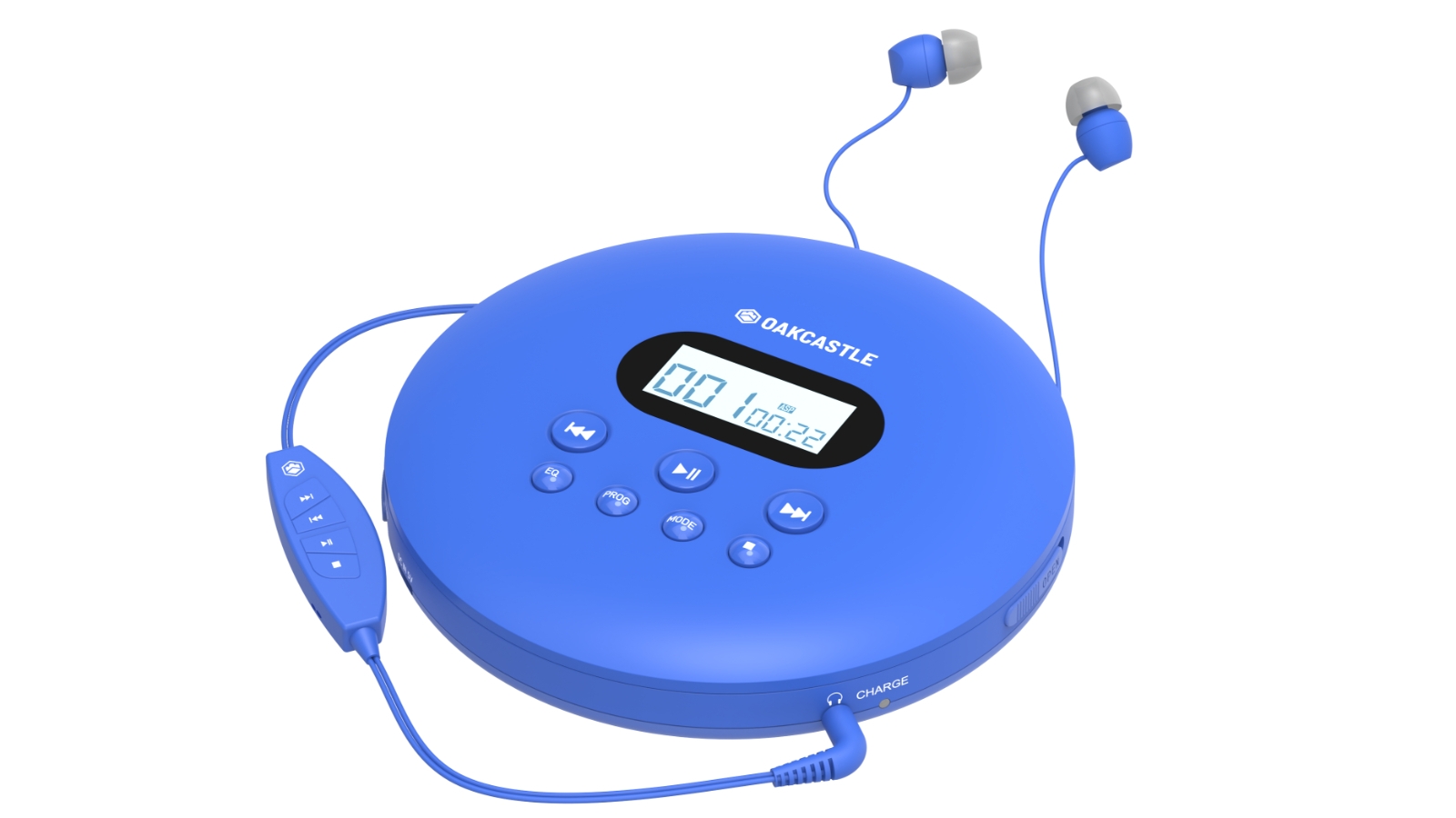 Majority Oakcastle CD100 Bluetooth Portable CD Player - Blue | Harvey ...