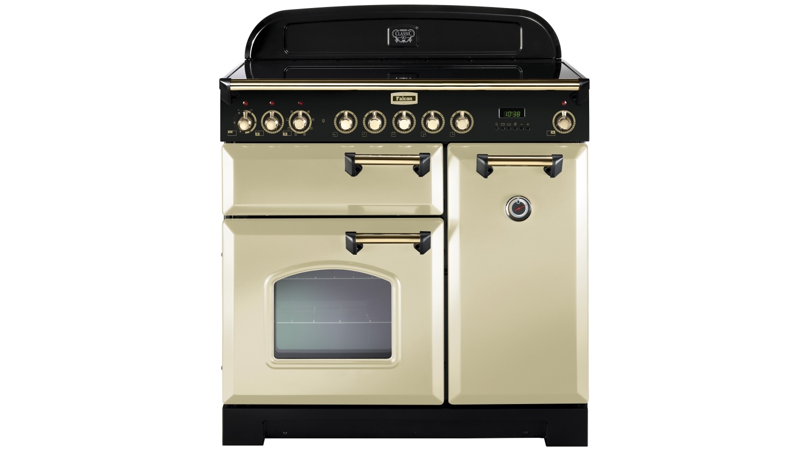 Falcon Classic Deluxe 900mm Brass Fitting Induction Range Freestanding ...