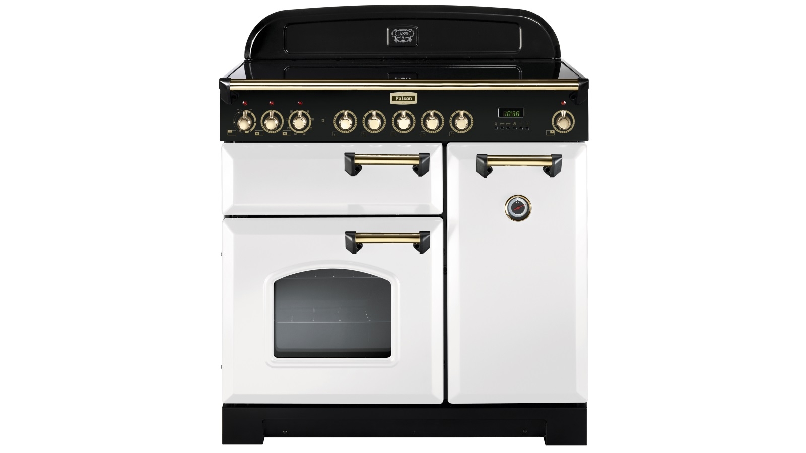 Falcon Classic Deluxe 900mm Brass Fitting Induction Range Freestanding ...