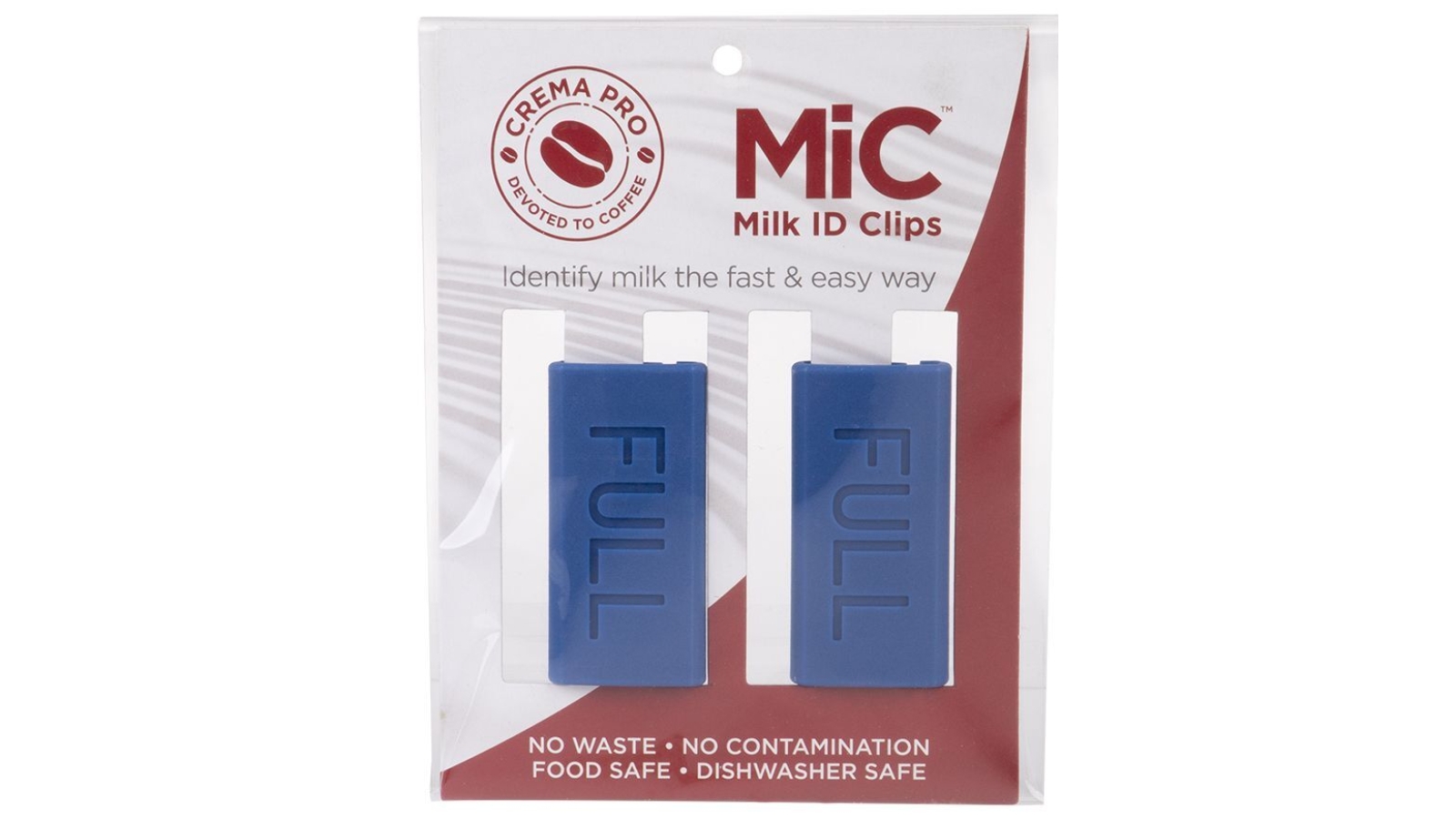 Crema Pro Set of 2 Milk ID Clips - Full Blue | Harvey Norman