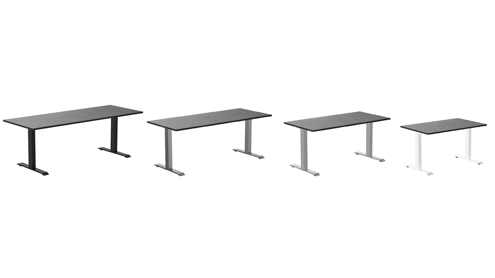 Desky Zero Dark Bamboo Office Desk | Harvey Norman