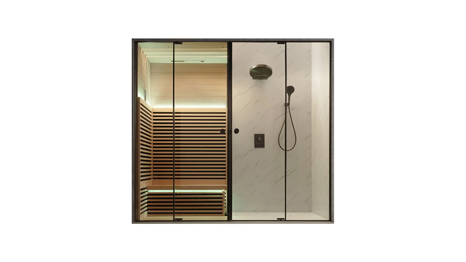 Orans Ultra-Low EMF Far Infrared Sauna with Shower Room for 2 Person ...