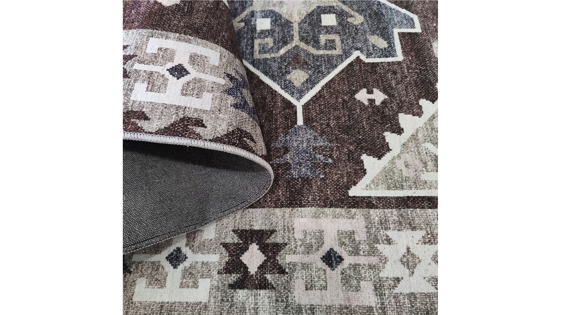 Chenille Aztec Burgundy Rug | Harvey Norman