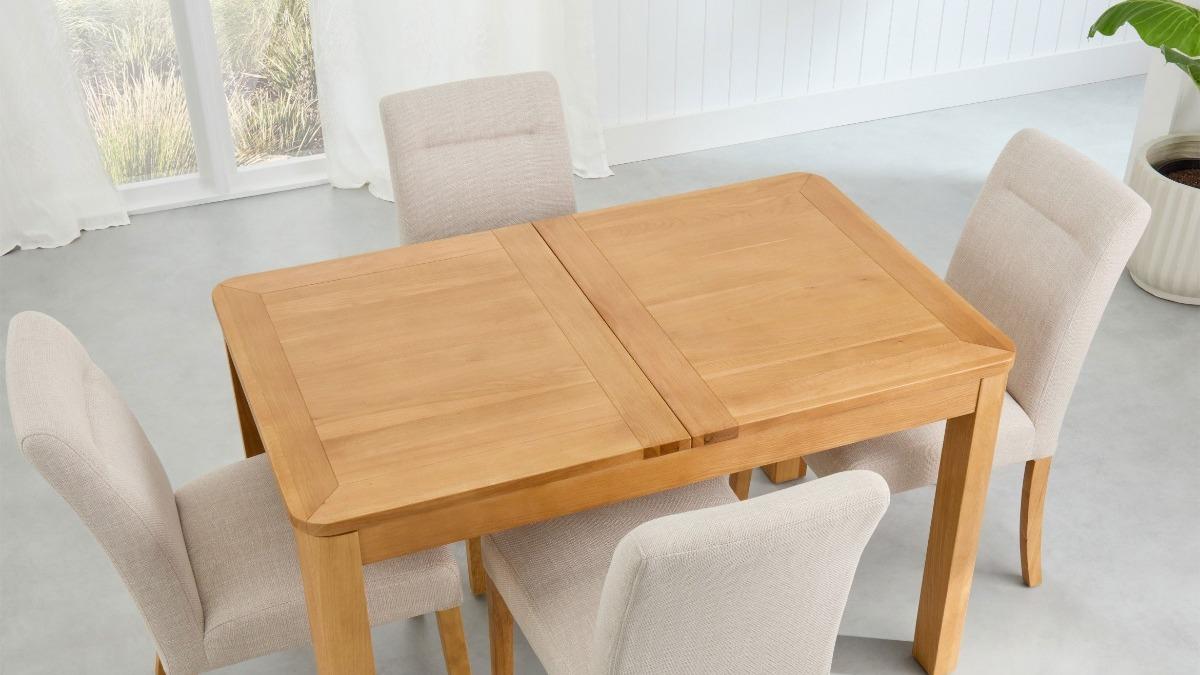 Tahoe Rectangular Extension Dining Table - 130-180cm | Harvey Norman