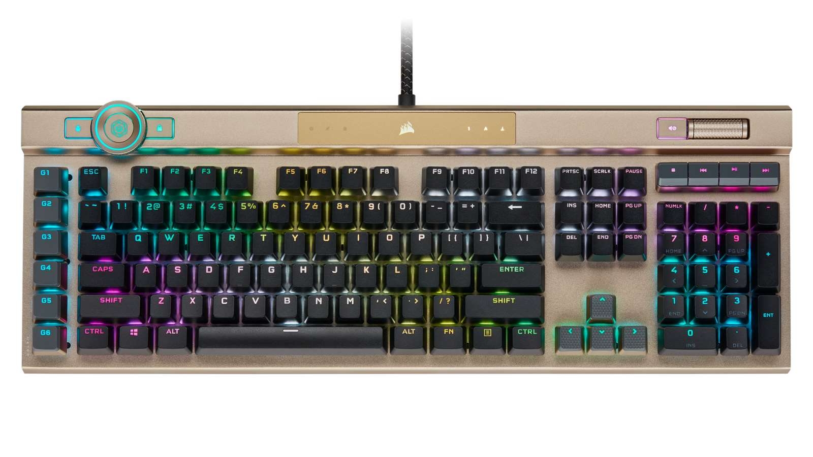 Corsair K100 RGP Optical-Mechanical Gaming Keyboard - Midnight Gold ...