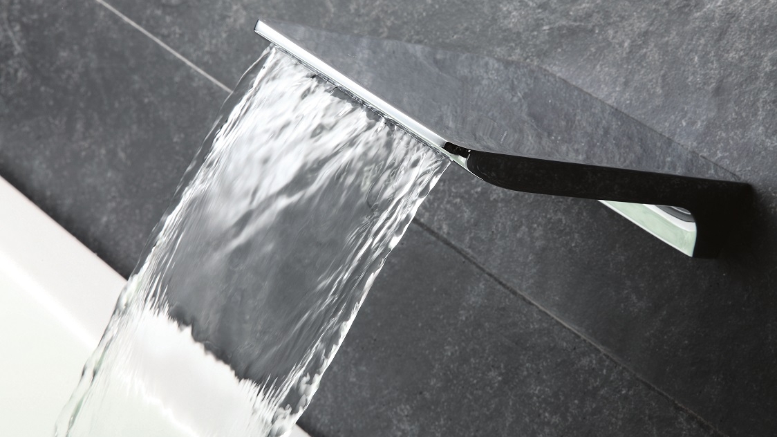 Red Elephant Waterfall Wide Wall Spout - Chrome | Harvey Norman