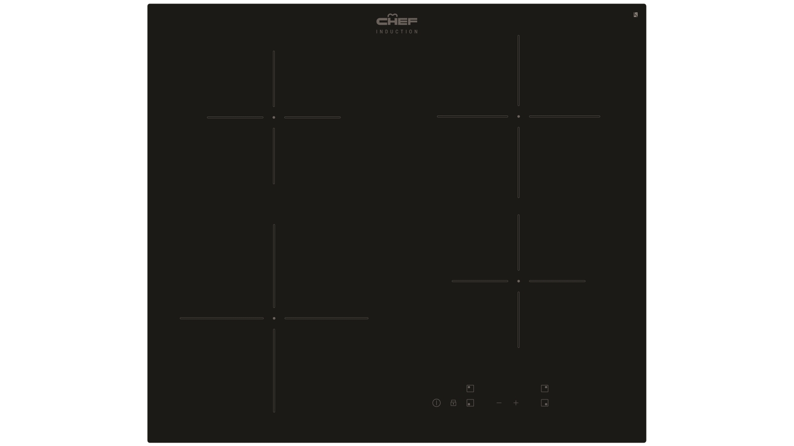Chef 600mm 4 Zone Induction Cooktop with PowerBoost | Harvey Norman