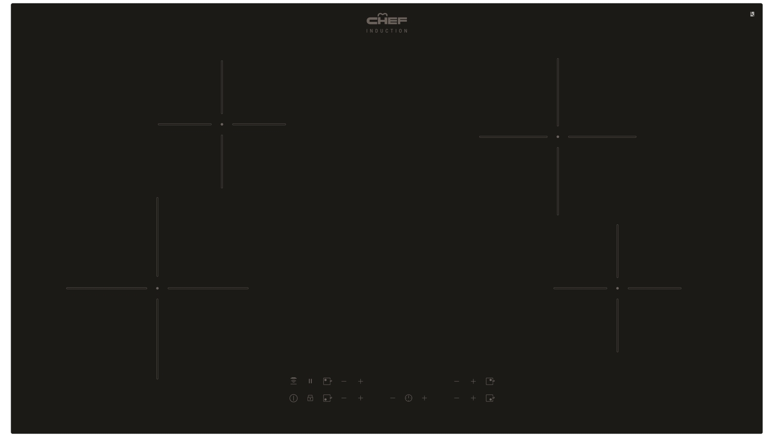 Chef 900mm 4 Zone Induction Cooktop with PowerBoost | Harvey Norman