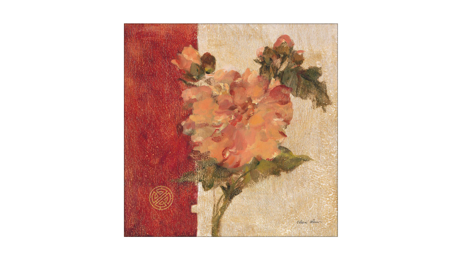 La Grolla Chinoiserie III Unframed Canvas Wall Art - 64 x 64cm | Harvey ...