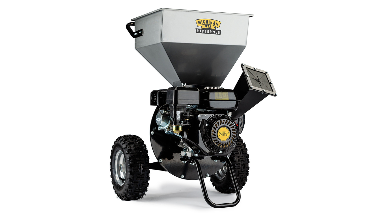 MICHIGAN Raptor 950 7HP 212cc Petrol Commercial Mulcher & Wood Chipper ...