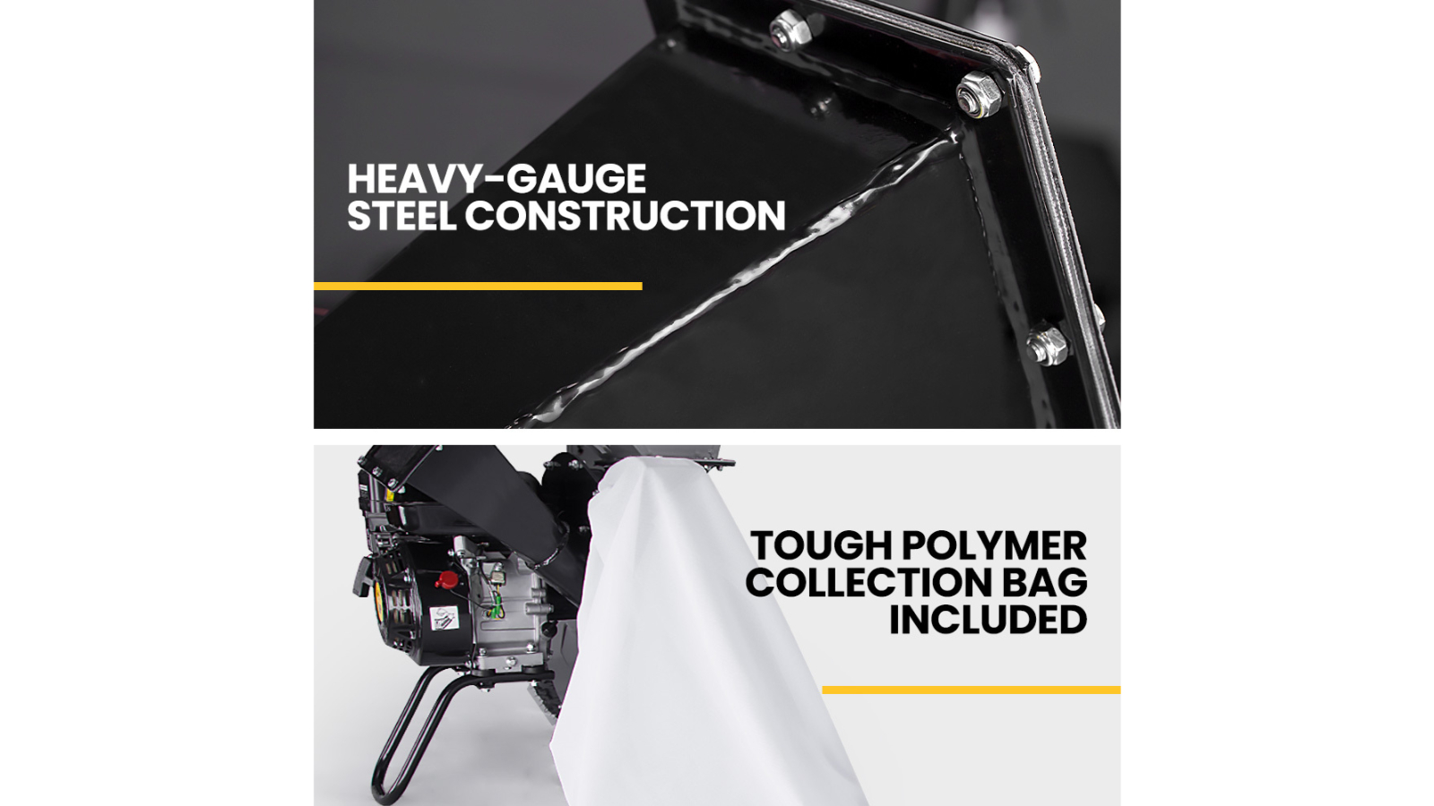 MICHIGAN Raptor 950 7HP 212cc Petrol Commercial Mulcher & Wood Chipper ...