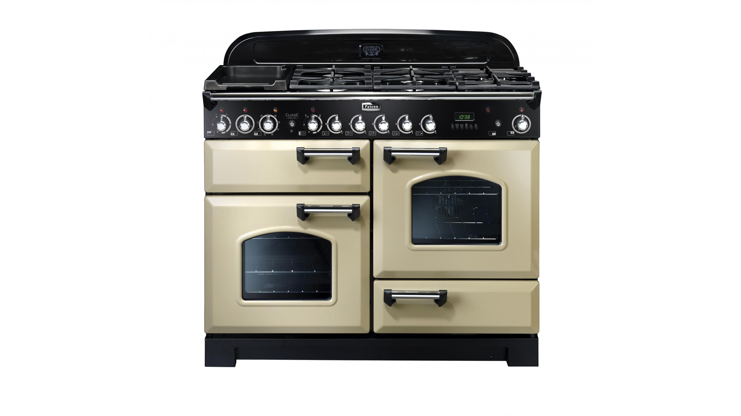 Falcon Classic Deluxe 110cm Dual Fuel Freestanding Cooker - Cream ...