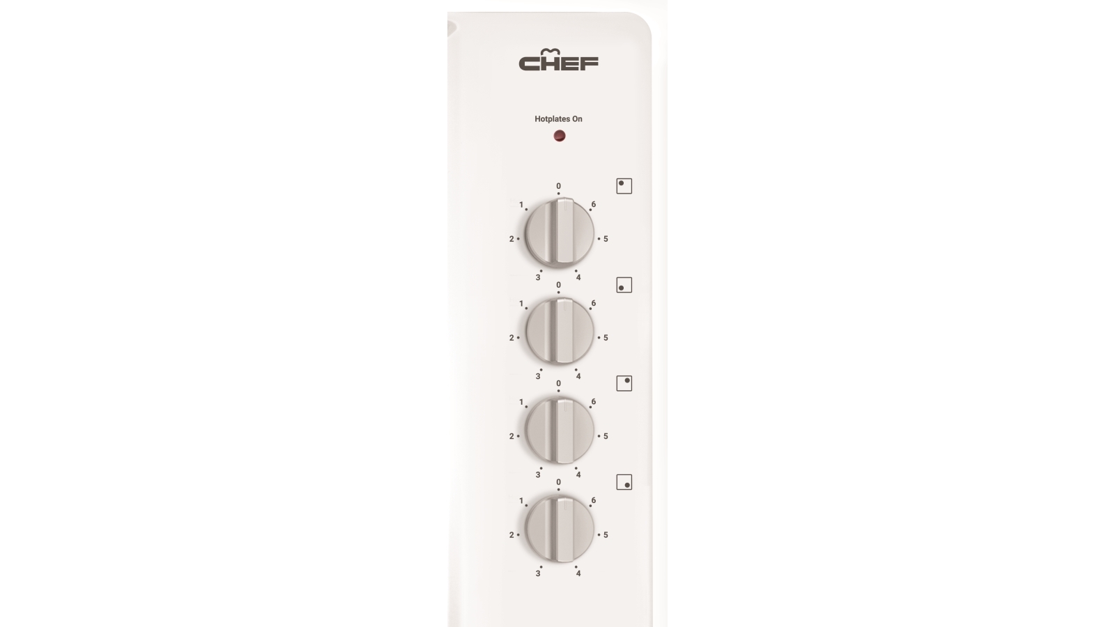 Chef 900mm 4 Zone Electric Solid Cooktop - White | Harvey Norman