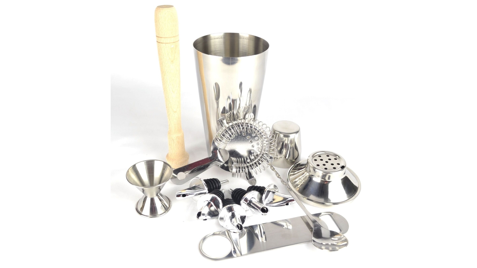 PurpleSpoilz Cocktail Shaker Set with Free Bar Blade - 10 Piece ...