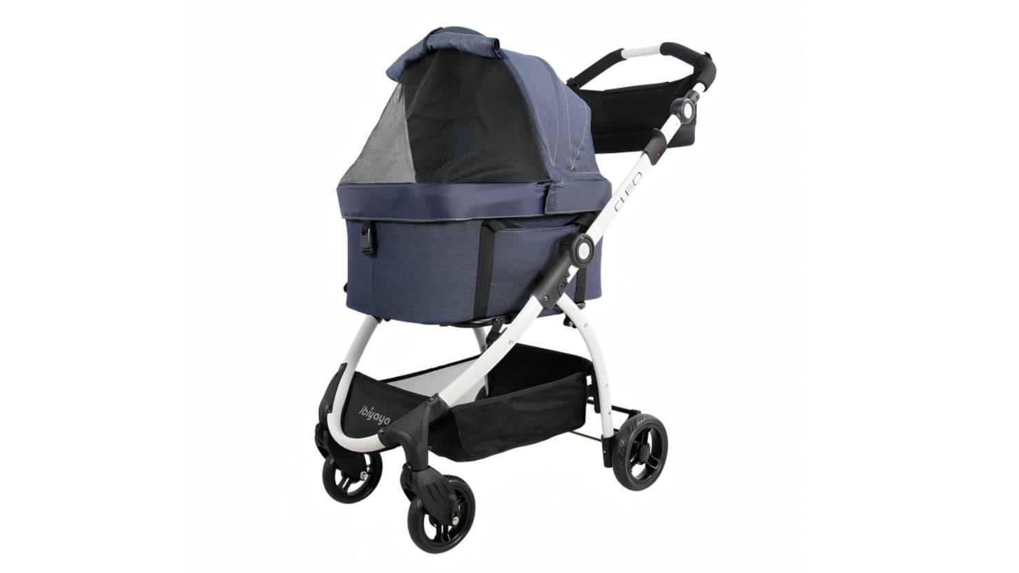 Ibiyaya Cleo Travel System Pet Stroller - Blue Jeans | Harvey Norman
