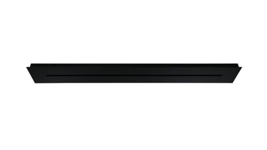 Cluster Rectangular Mounted Canopy Surface for 11 Lights L90cm - Black ...