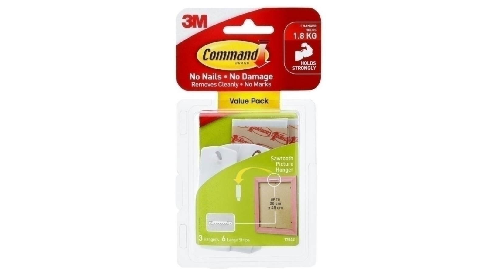 Command 17042 Pack of 3 Sawtooth Picture Hanger Value - Box of 4 ...
