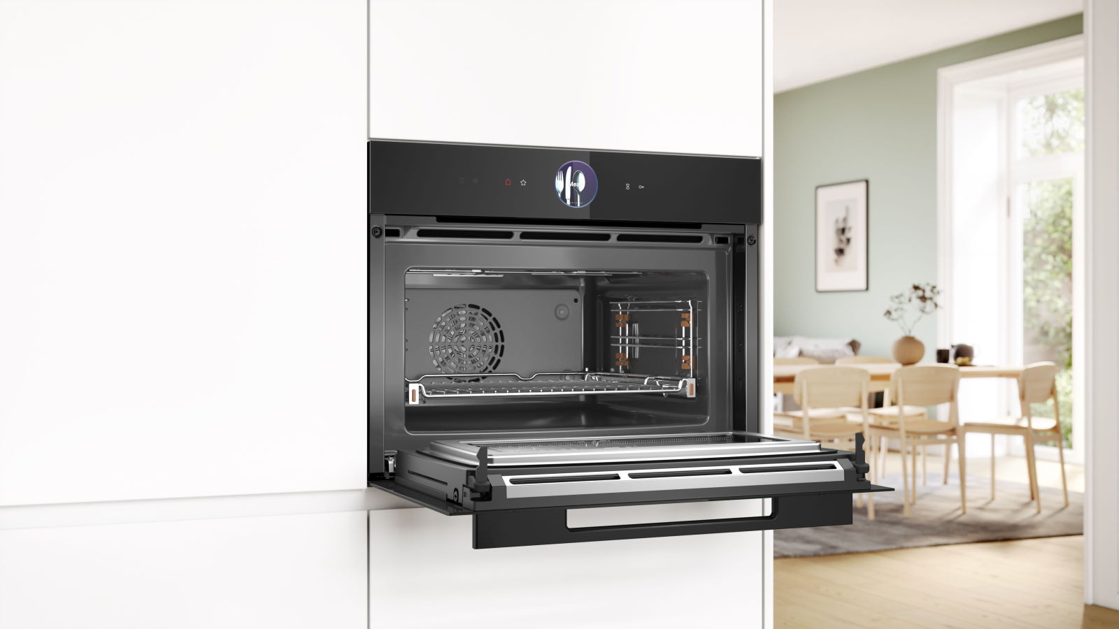 Bosch 600mm Accentline Series 8 Built-In Compact Microwave Oven ...
