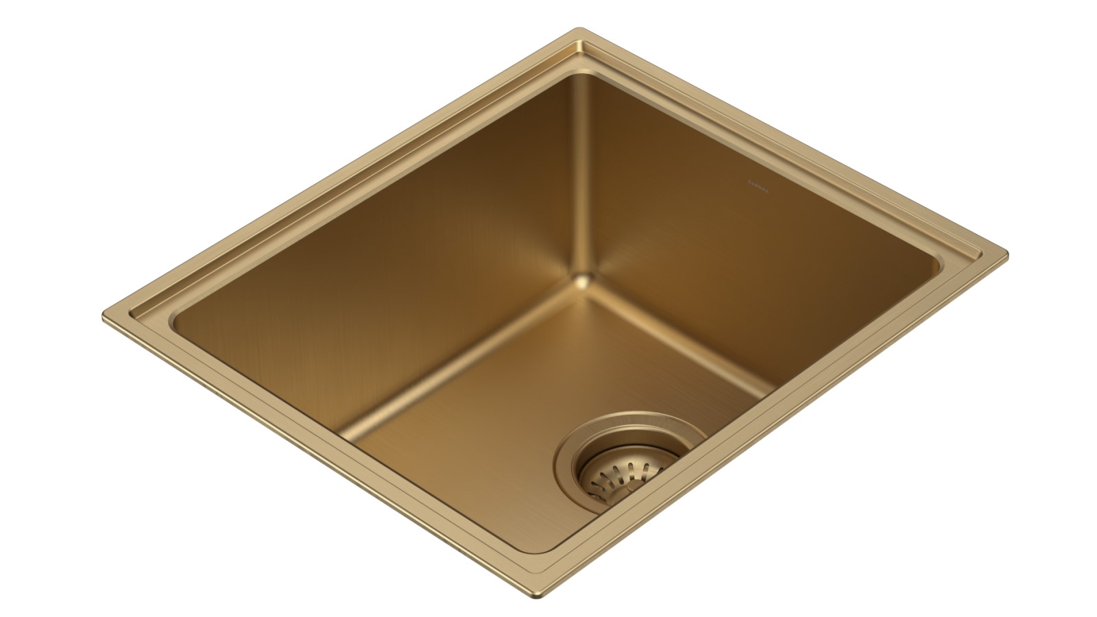 Caroma Urbane II Single Bowl Sink - Brushed Brass | Harvey Norman