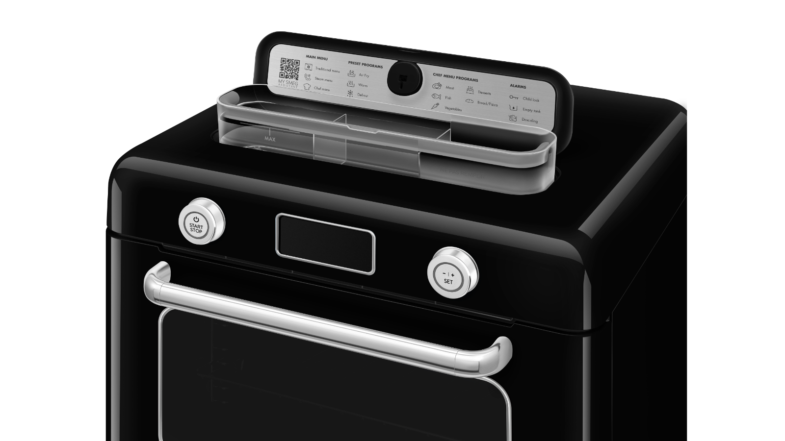 Smeg Benchtop Combi-Steam Oven - Black | Harvey Norman