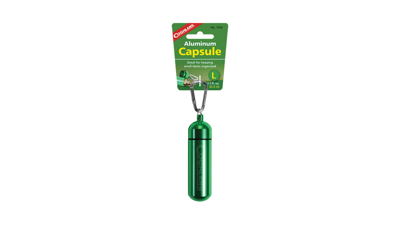 Coghlans Large Aluminium Portable Carry Capsule - Green | Harvey Norman