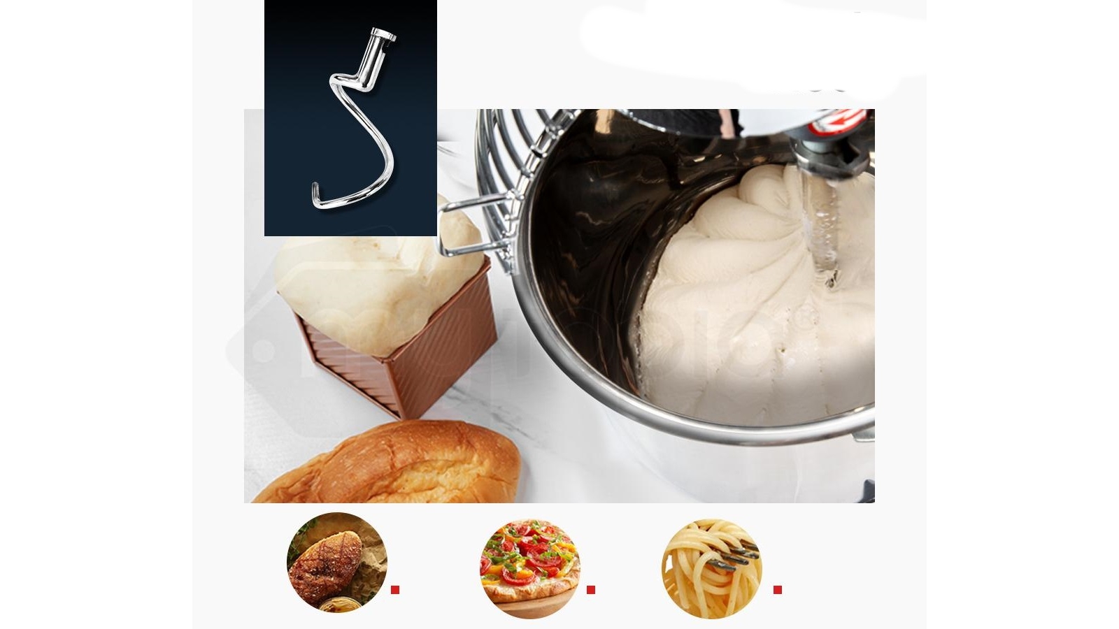 EuroChef Silver 20L Commercial Grade Planetary Mixer | Harvey Norman