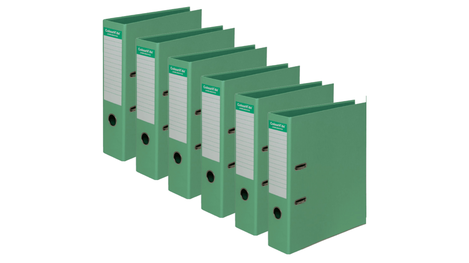 ColourHide Pack of 6 A4 Lever Arch File Folder - Green | Harvey Norman