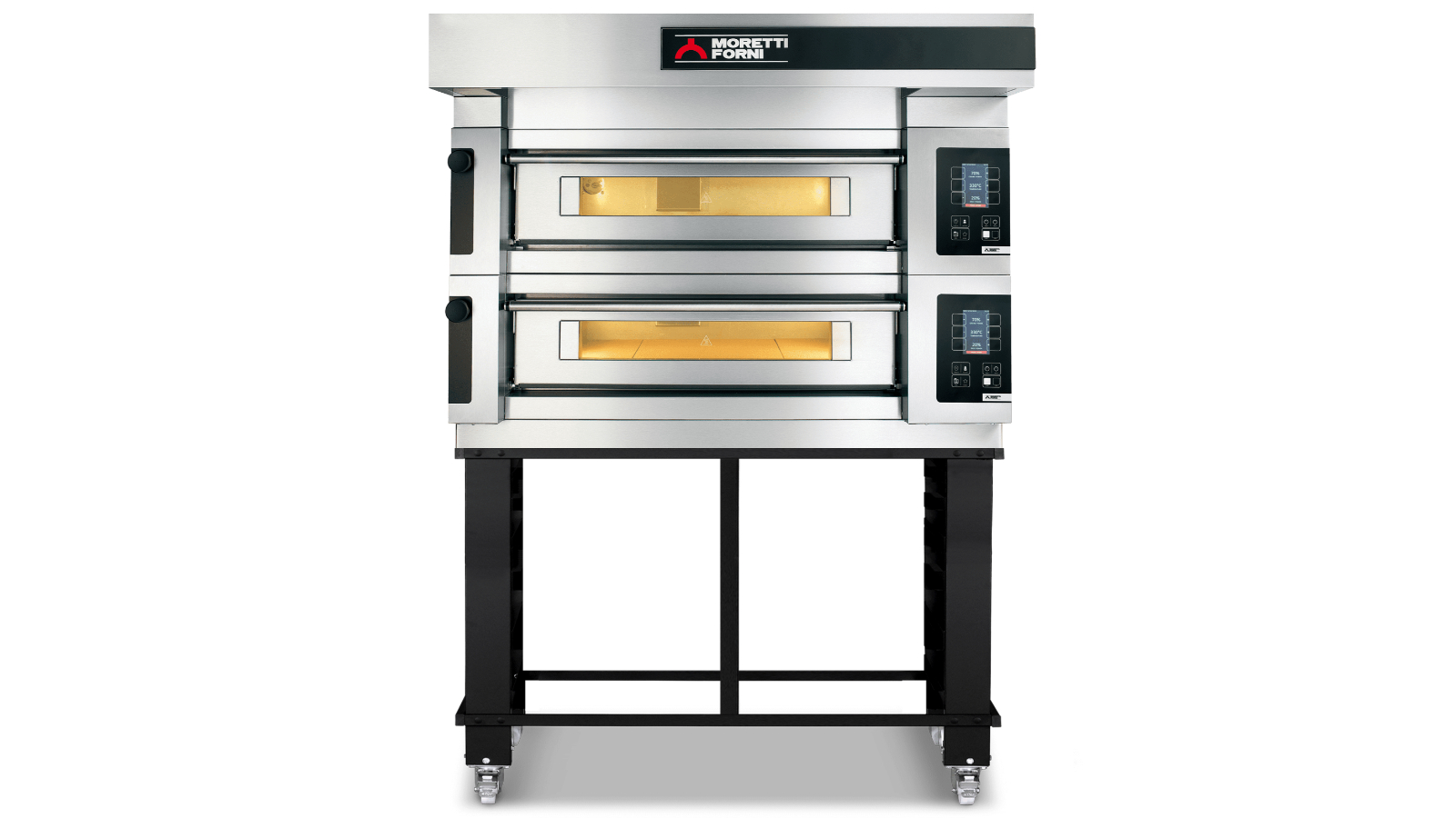 Moretti Forni Serie S Double Deck Tray Bakery Oven on Stand - 4 x 60 x ...