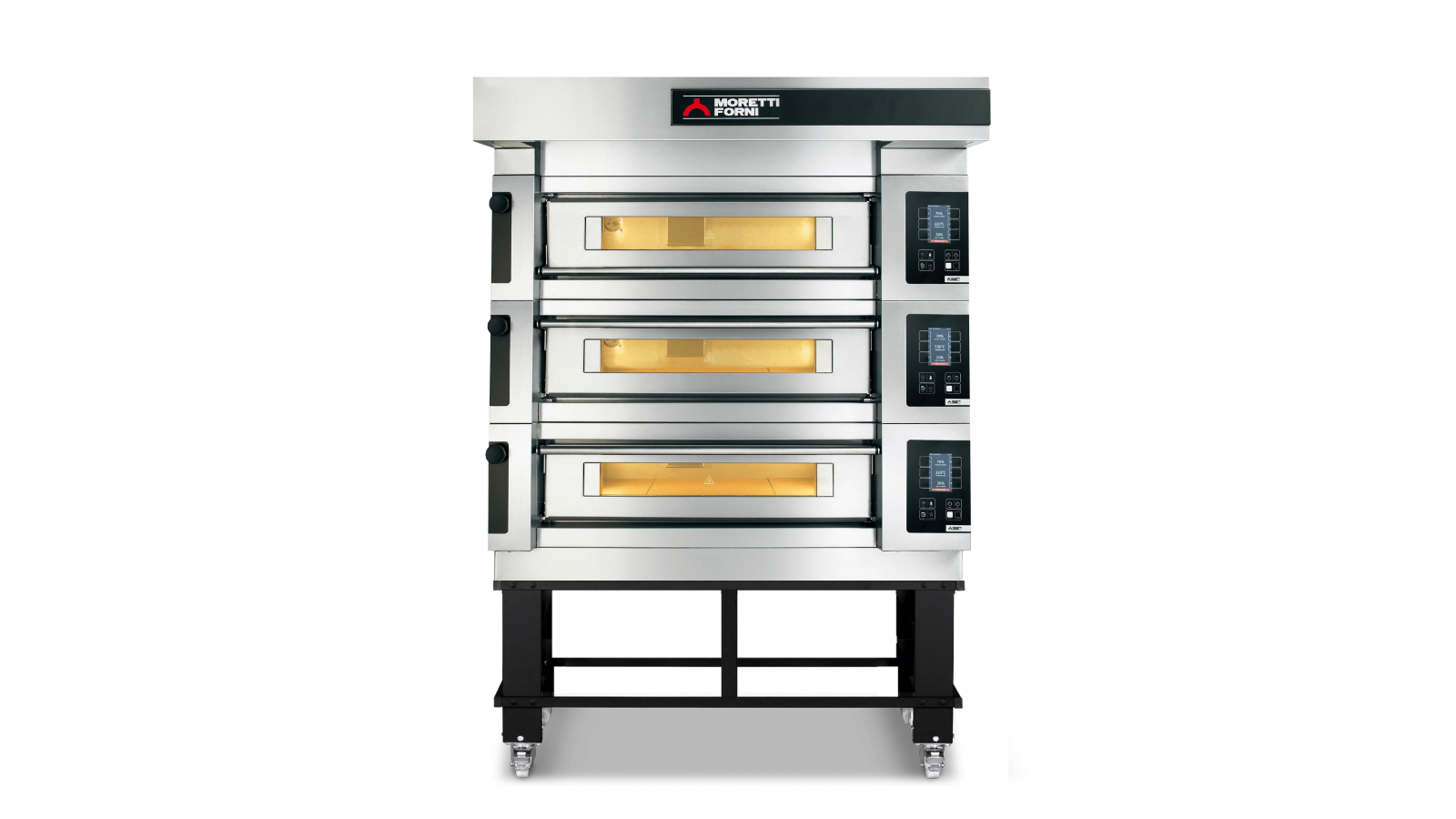 Moretti Forni Serie S Triple Deck Oven on Stand - 8 x 35cm | Harvey Norman
