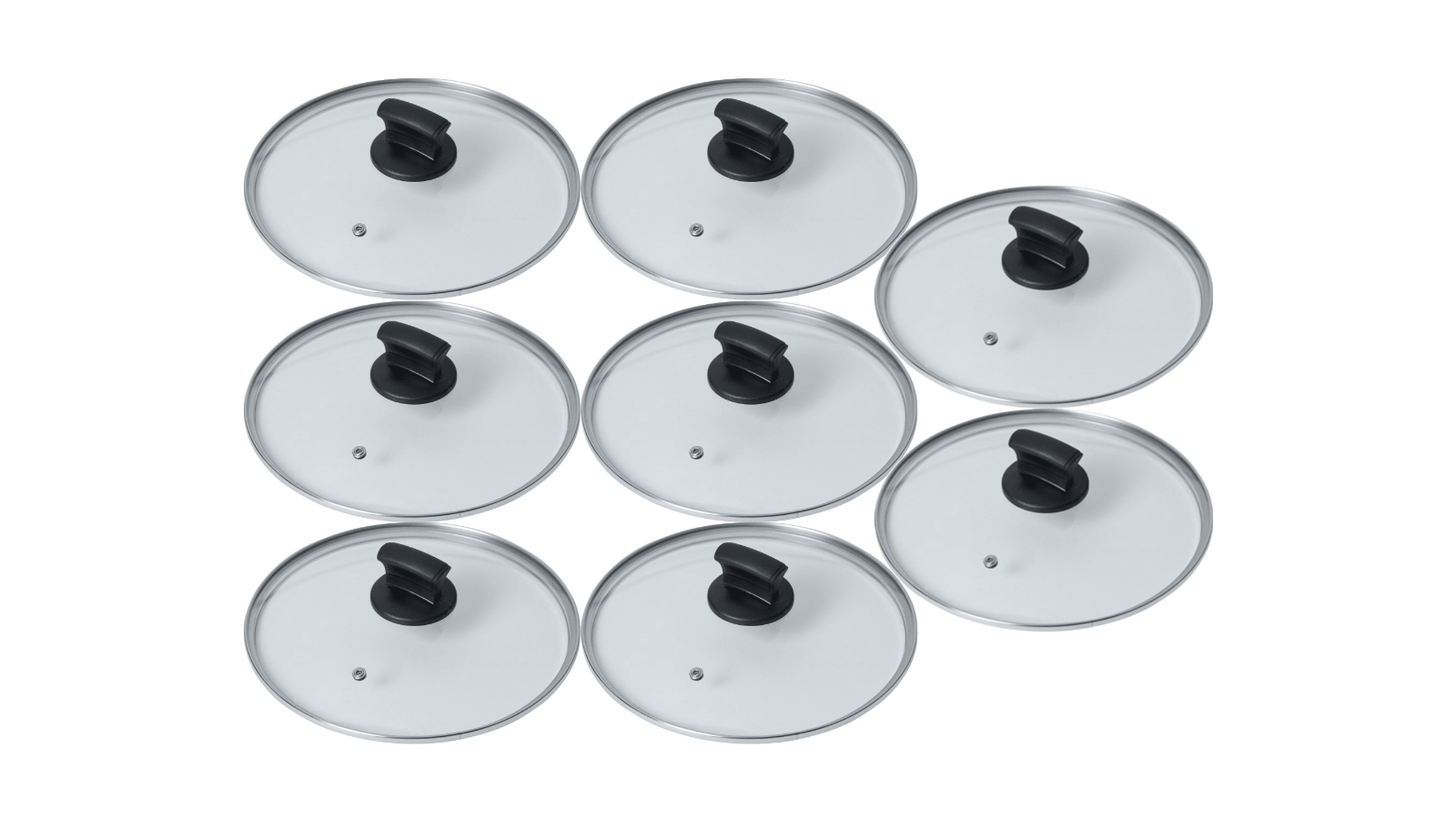 Connoisseur Pack of 8 Transparent Frypan Pot Glass Lid Cap - 30cm ...